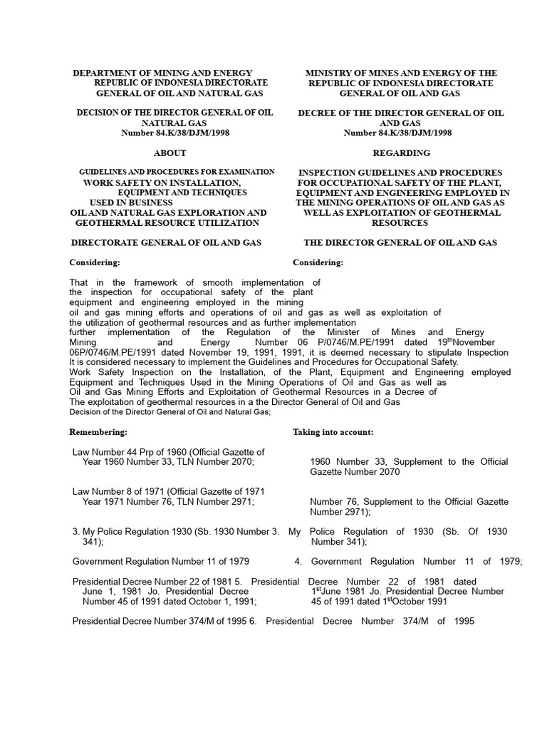Oil and Gas Safety Inspection Guidelines | PDF | Verification And ...