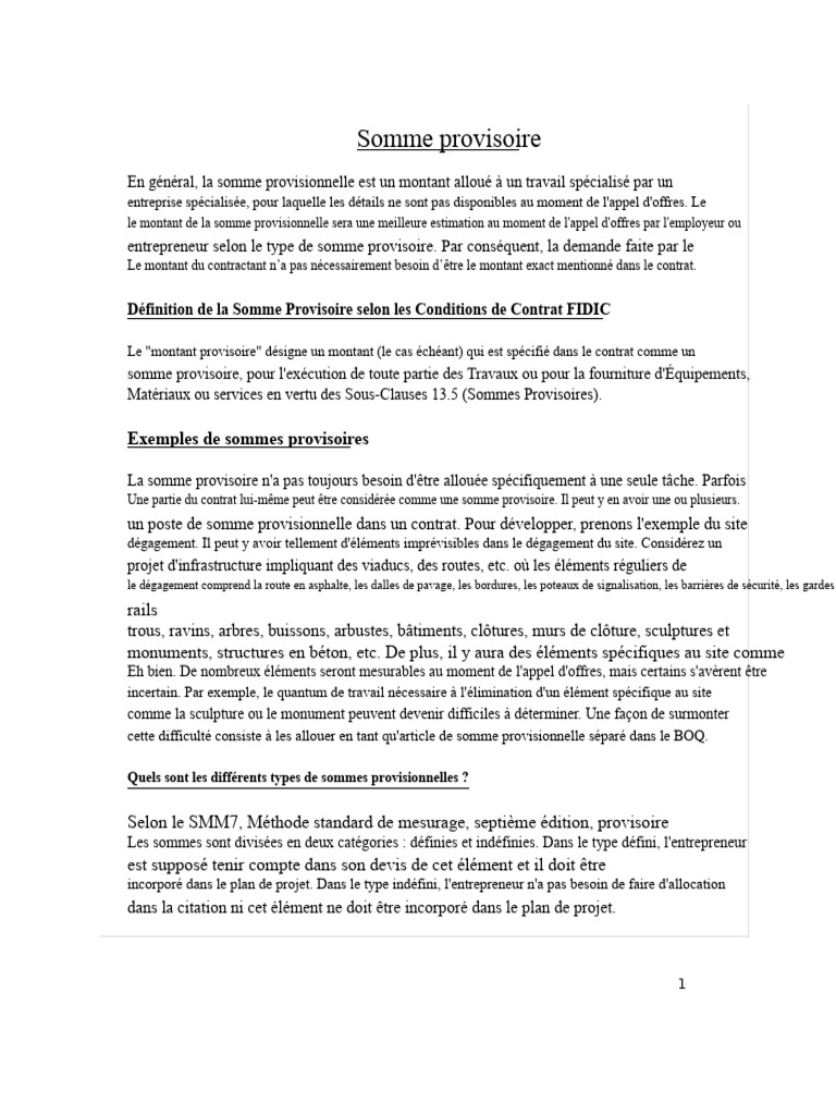 Somme Provisoire | PDF | Acier