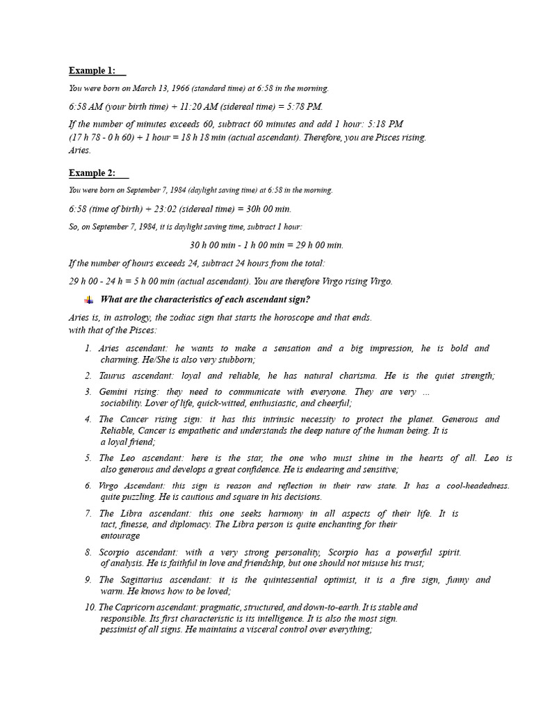 The Astrological Ascendant | PDF | Astrology | New Age Practices