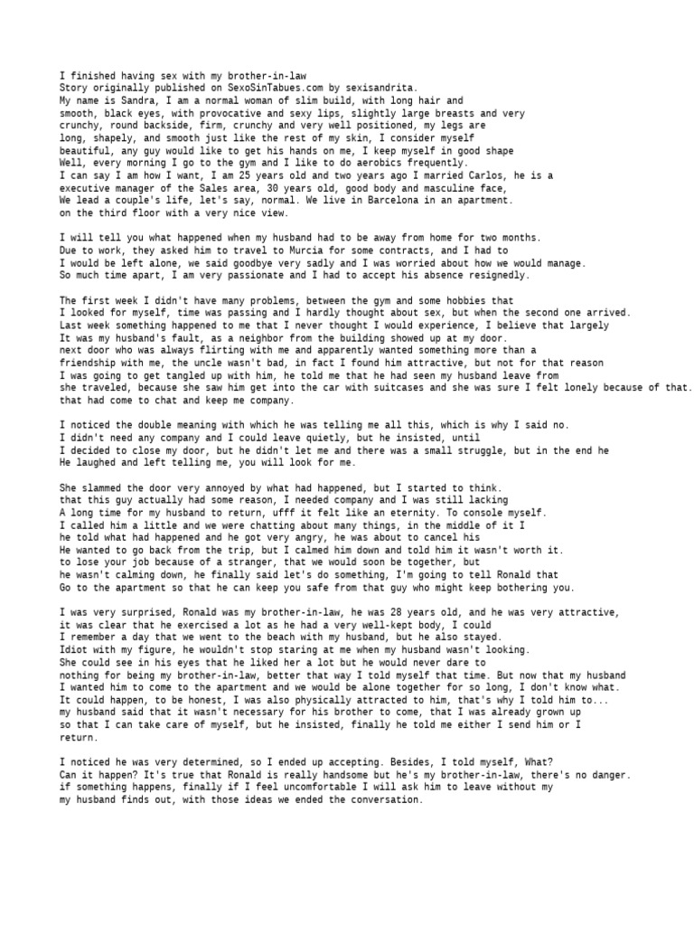I Ended Up Having Sex With My Brother In Law Pdf Bikini 1101