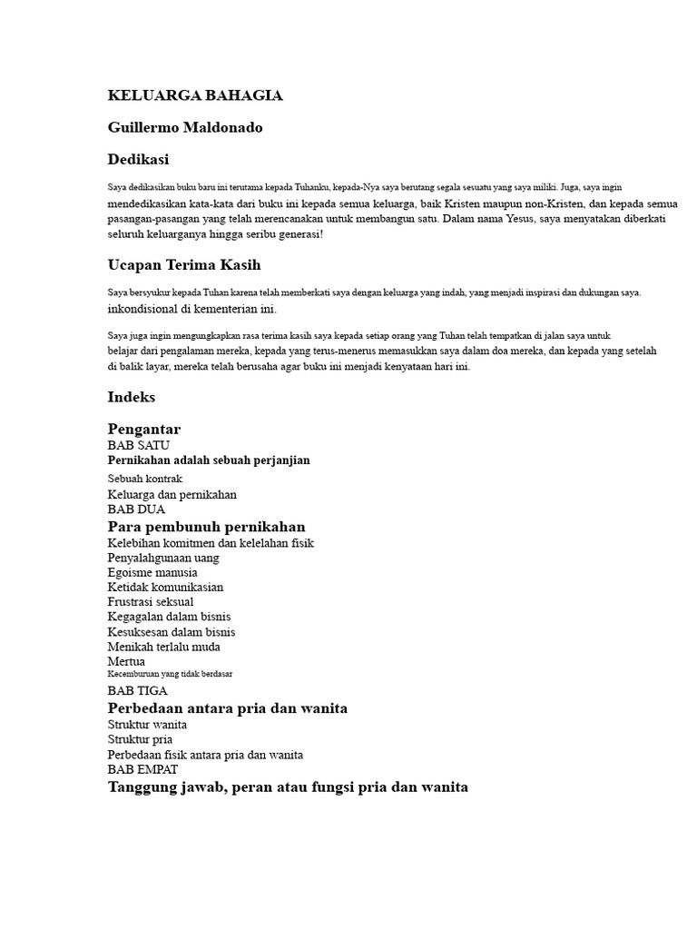 Guillermo Maldonado Keluarga Bahagia | PDF