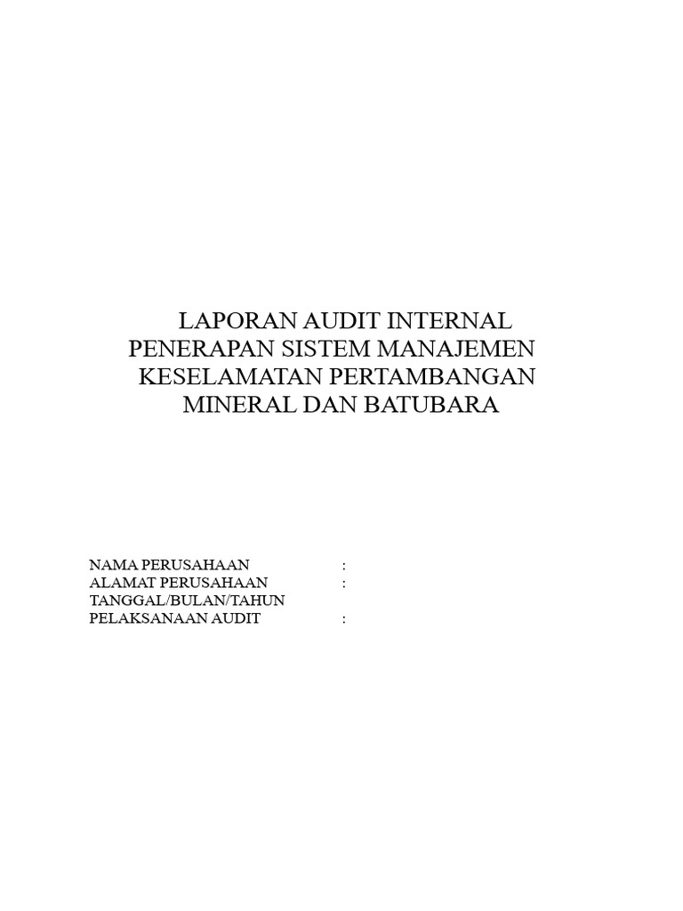 Contoh Laporan Audit SMKP - 1 | PDF