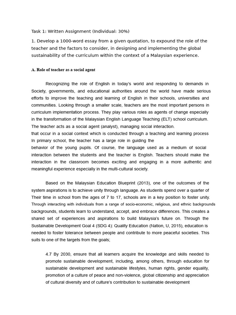 Task 1 - Academic Writing (Curriculum Studies) | PDF | Curriculum | Educational Technology