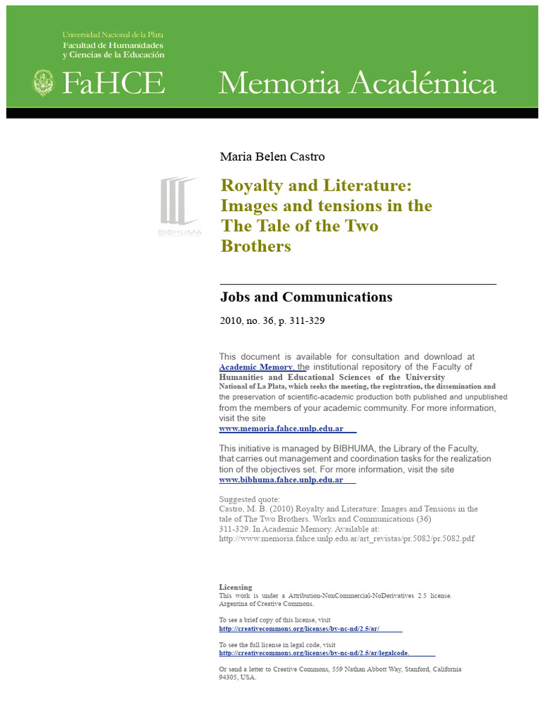 Royalty and Literature in Two Brothers | PDF | Horus | Ancient Egypt
