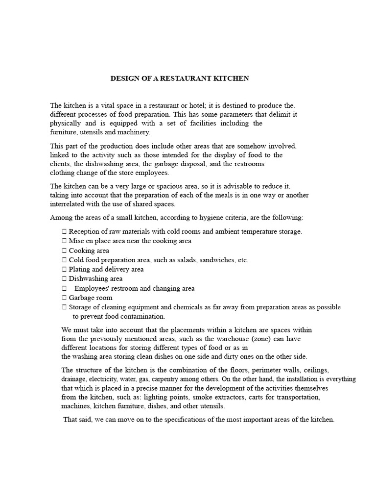 Restaurant Kitchen Design Guide | PDF | Kitchen | Grilling