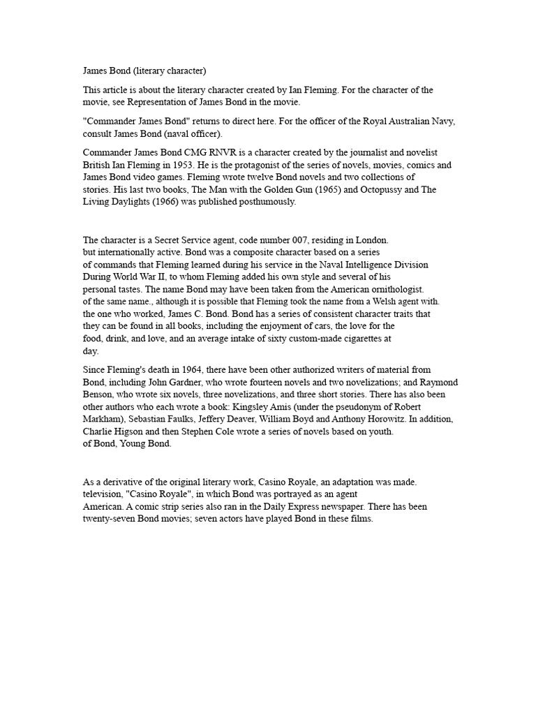James Bond | PDF