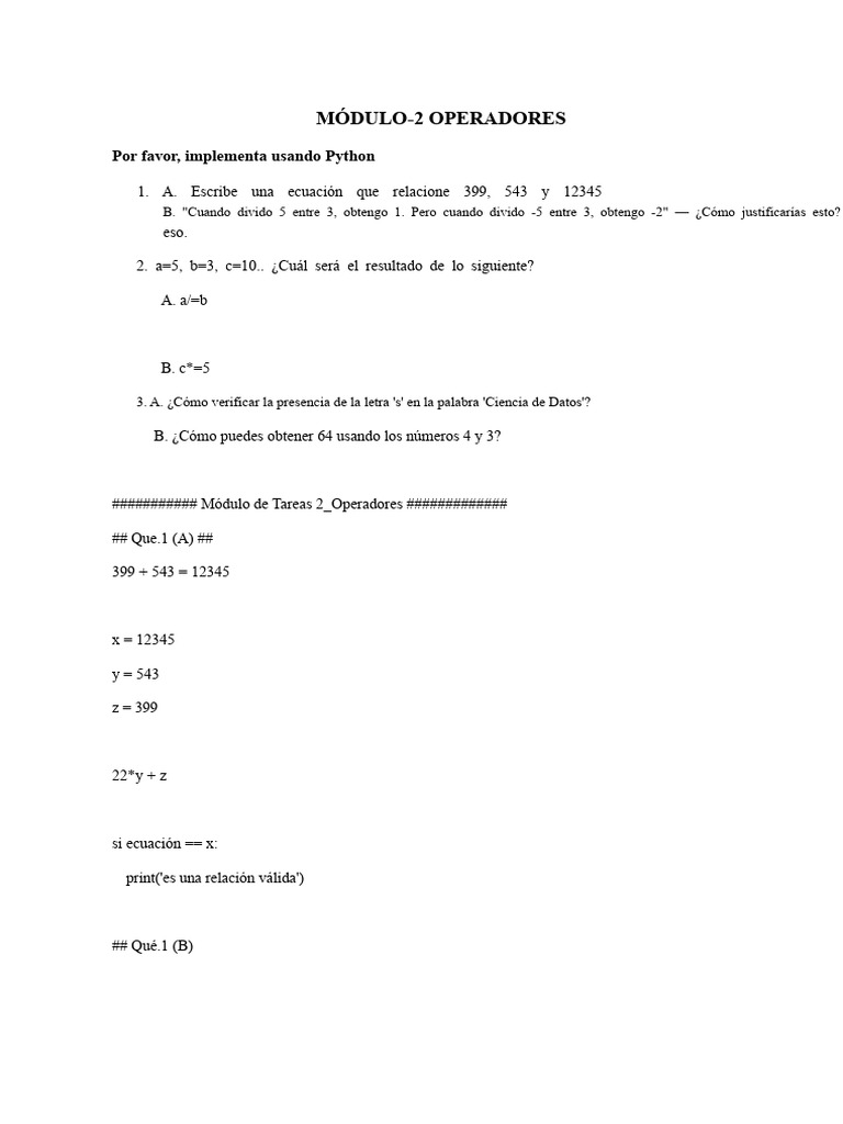Módulo de Asignación 2 | PDF