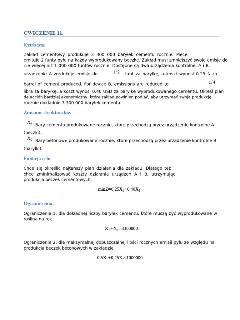 Programowanie Liniowe | PDF