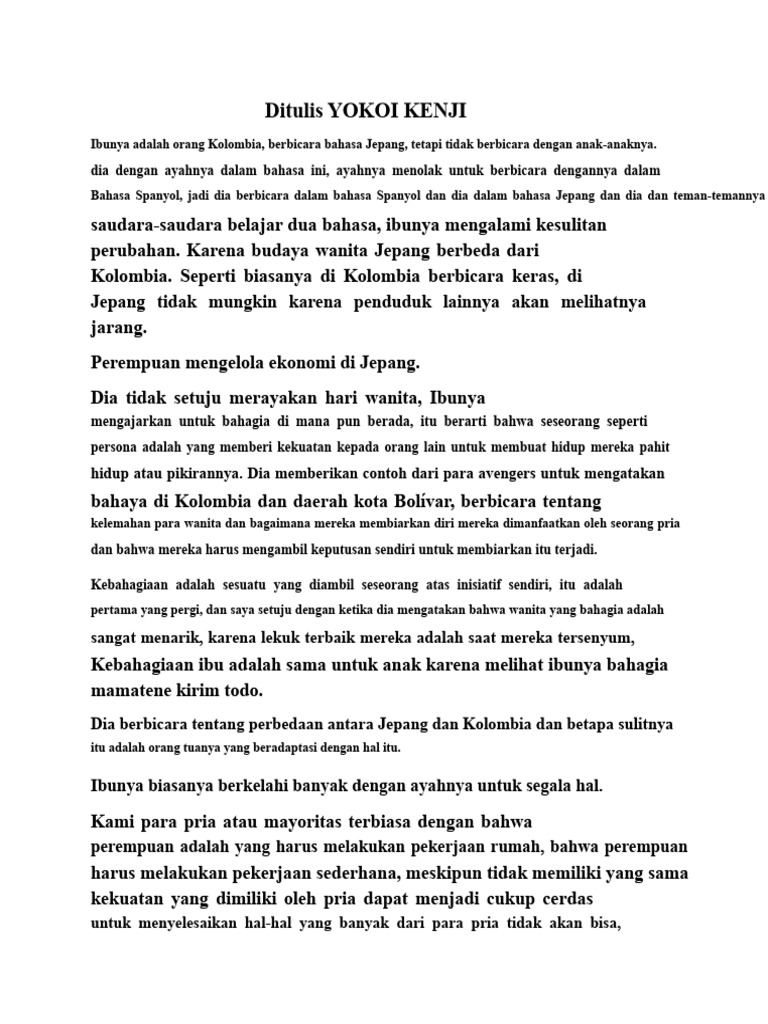 Ditulis Oleh Yokoi Kenji | PDF