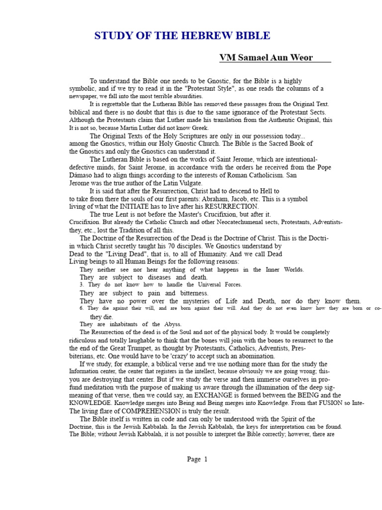 54.SAMAEL - Bible Study | PDF | Jesus | Moses