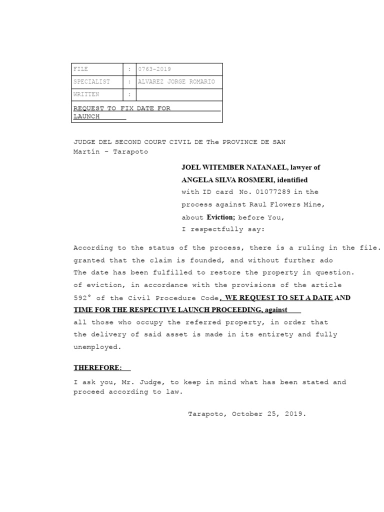 Request Date For SCR Launch. | PDF