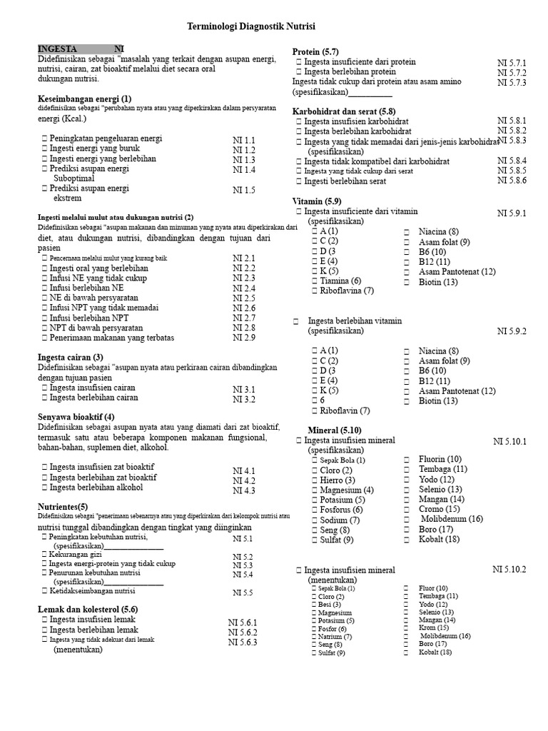 Terminologi Diagnosis PES | PDF