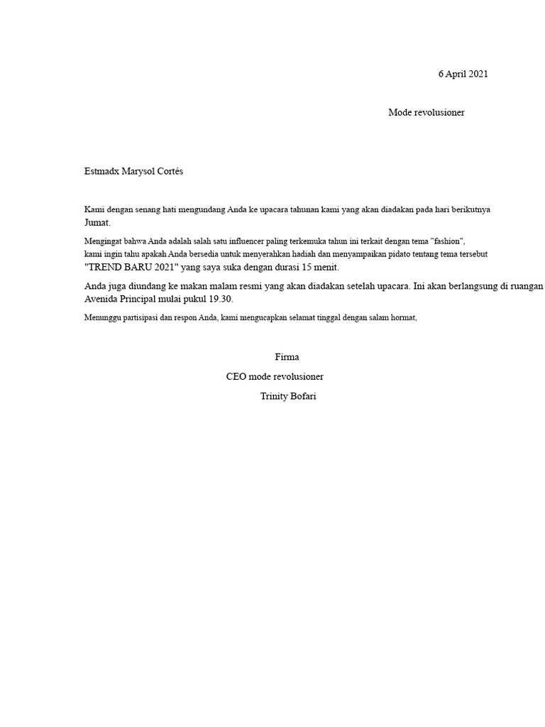 Undangan Influencer Mero | PDF