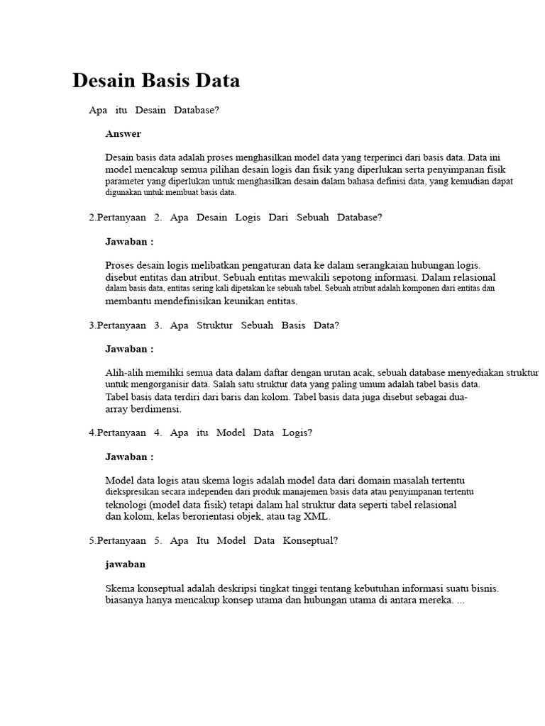 Desain Database | PDF