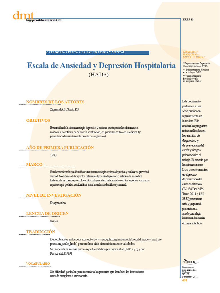 TENÍA | PDF | Validez (Estadísticas) | Ansiedad