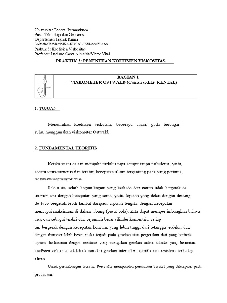 PRAKTIK 3 - Viskometer Hoppler Dan Oswald | PDF