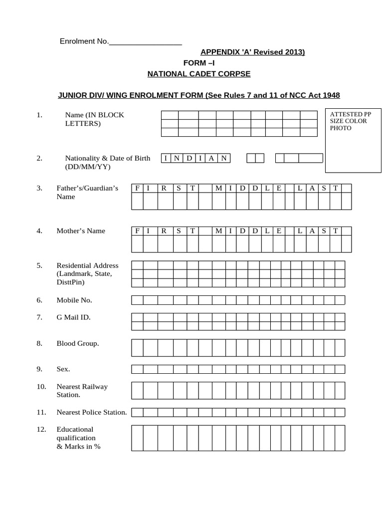 Enrolment Application Form JD - Apr 2025 | PDF | Youth Organizations ...