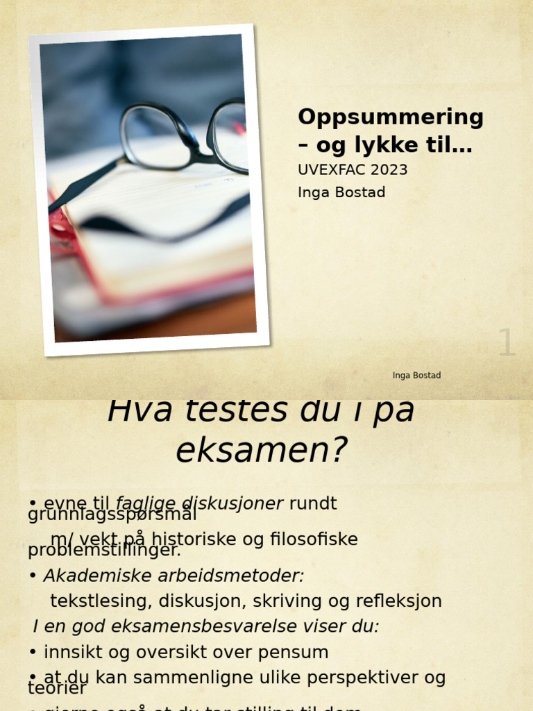 6 12 Oppsummering Exfac | PDF