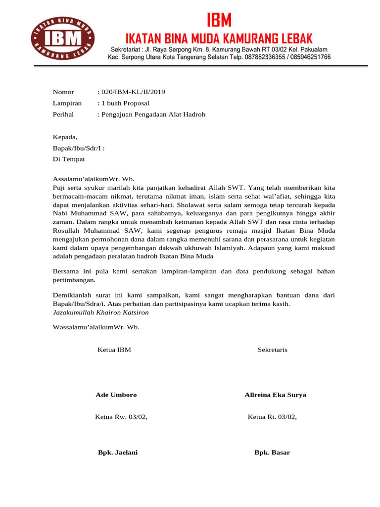 Contoh Proposal Pengajuan Pengadaan Alat | PDF