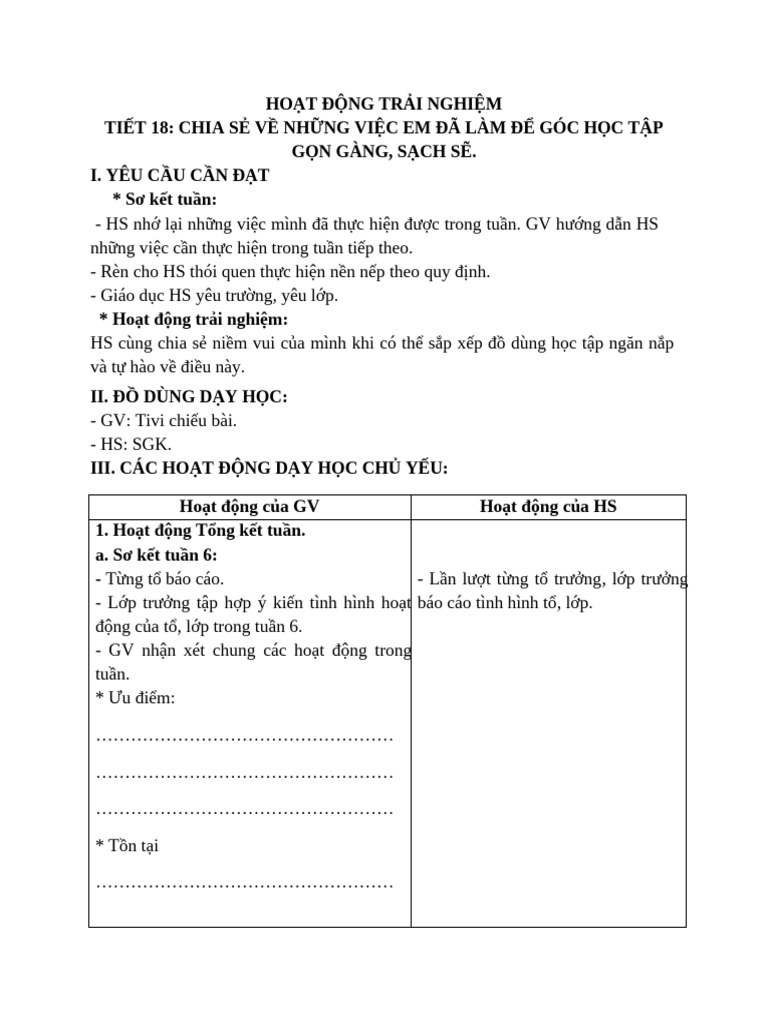 Hoat Dong Trai Nghiem t18 510ae | PDF