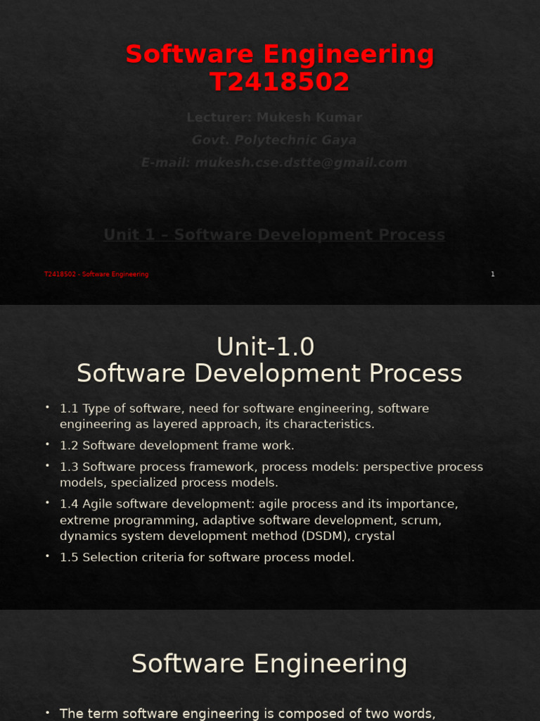 Software Development Process Overview | PDF | Agile Software ...