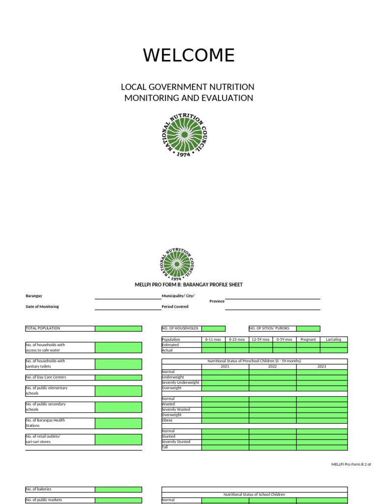 Barangay Nutrition Profile Overview | PDF | Dietary Supplements | Nutrition