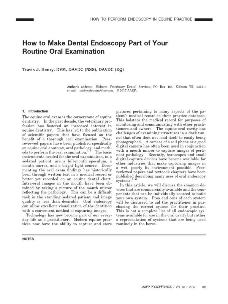 Henry 2019 How To Make Dental Endoscopy Part of Yo 250317 103141 | PDF ...