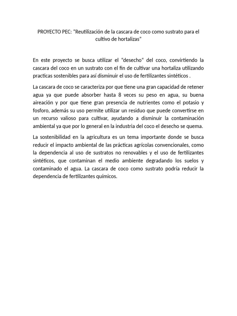 Proyecto Pec Meche 1er | PDF | Fertilizante | Agricultura