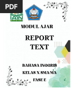 Modul Ajar Bahasa Inggris - Report Text - Grade 9 - Fase D | PDF | Seni