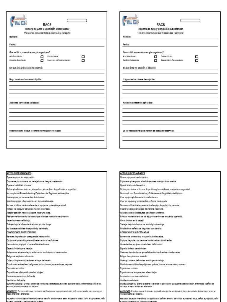 CPV Ssoma Fr.96 Formato Racs | PDF | Riesgo