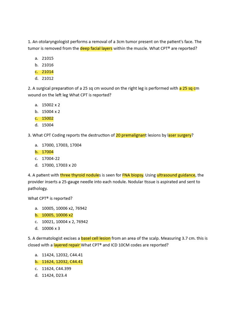 CPT and ICD Codes for Surgical Procedures | PDF | Colonoscopy ...