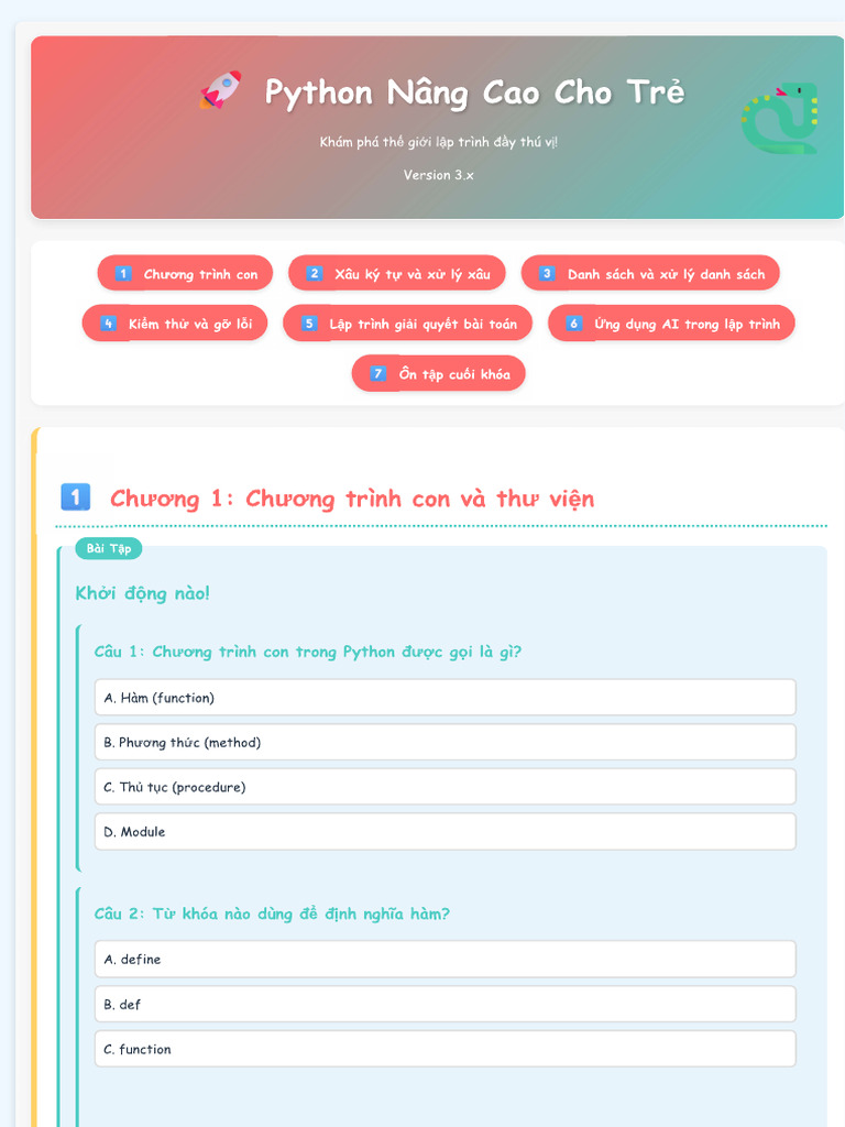 Giao Trinh Python Nang Cao | PDF