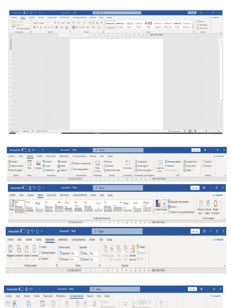 Capturas de Pestañas de Word | PDF