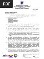Division Memo - Cid 2025 026 - Administration of The Beginning of ...