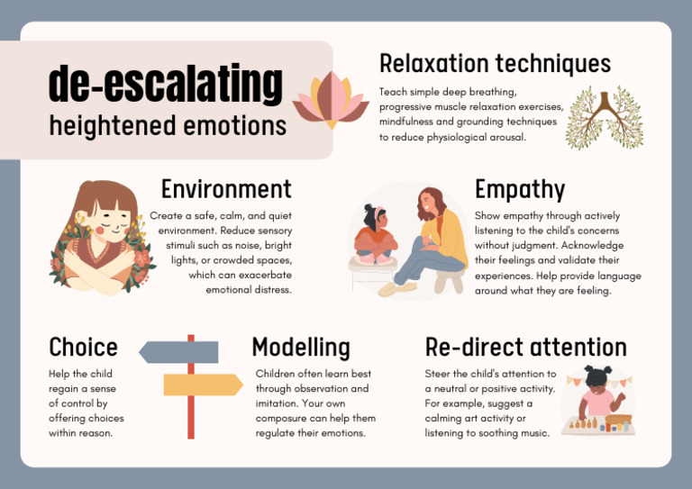 Emotion Regulation Social Emotional Learning Poster in Blue Yellow ...