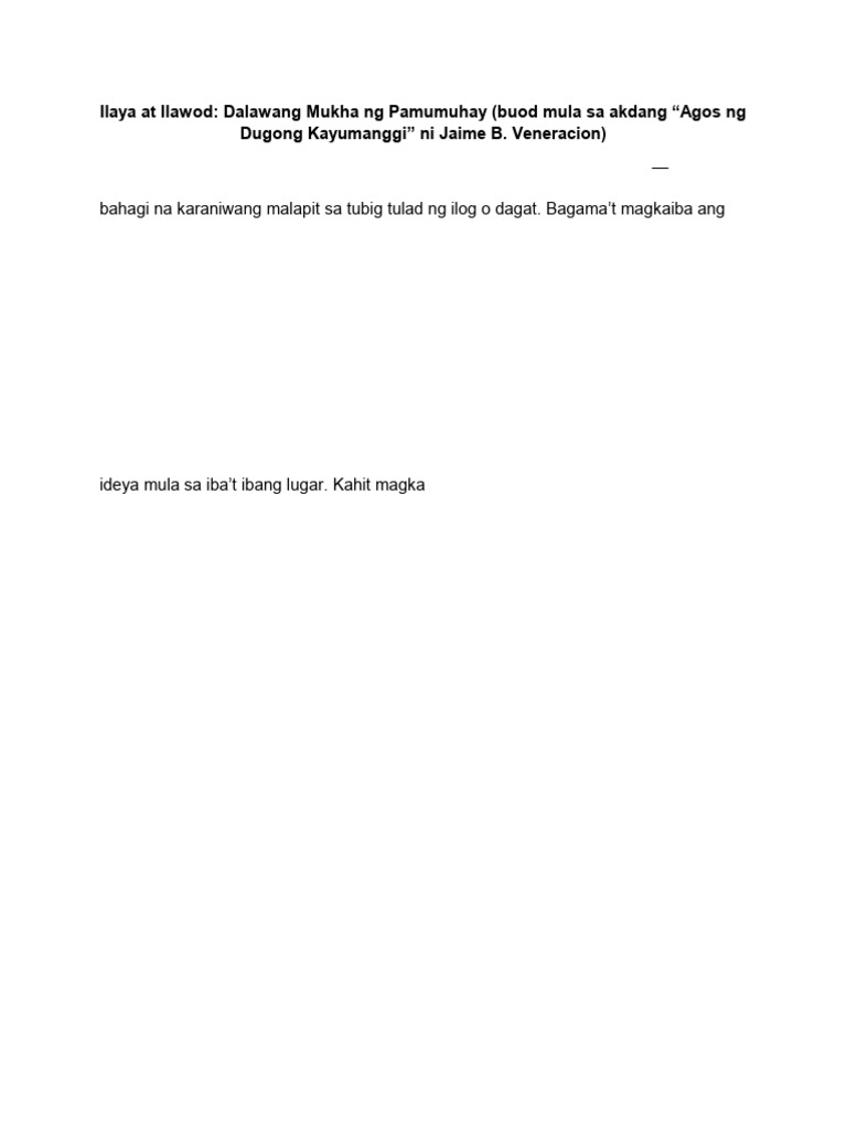 Ilaya at Ilawod | PDF