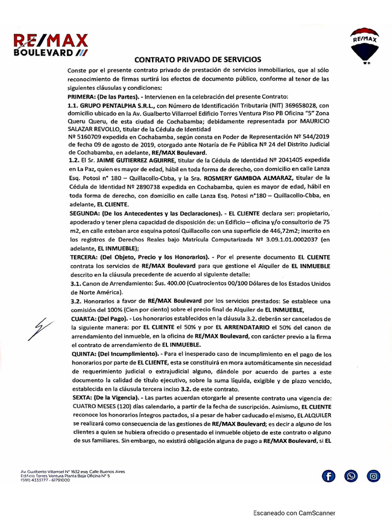 Contrato Remax | PDF