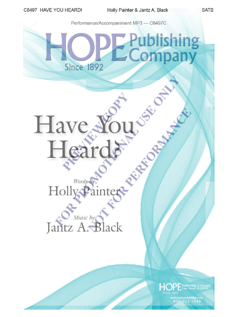 Have You Heard? Sheet Music | PDF