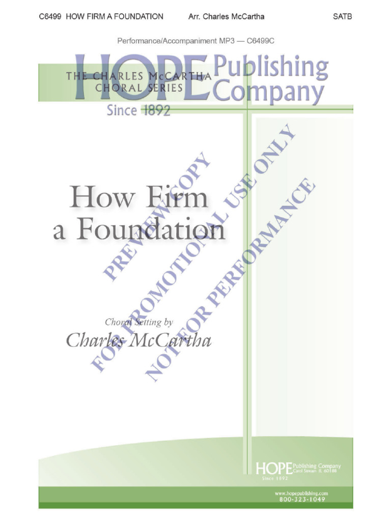 How Firm A Foundation | PDF