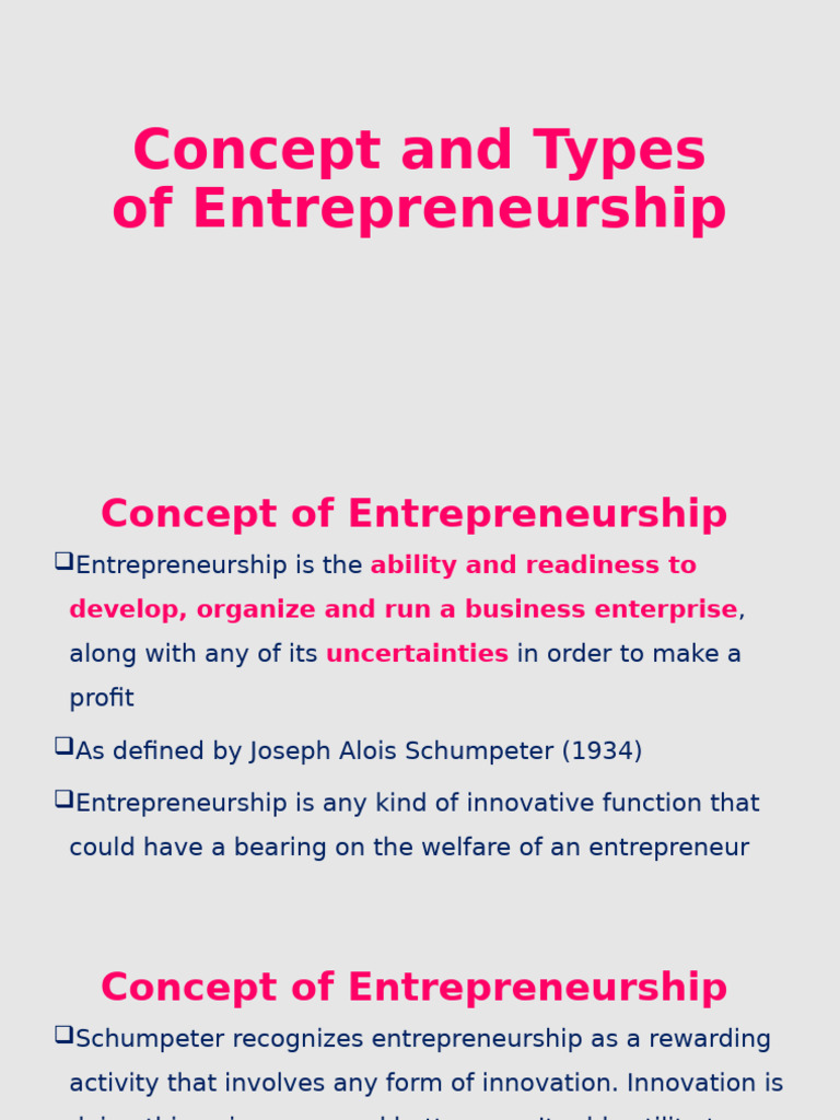 Understanding Entrepreneurship Types | PDF | Entrepreneurship ...