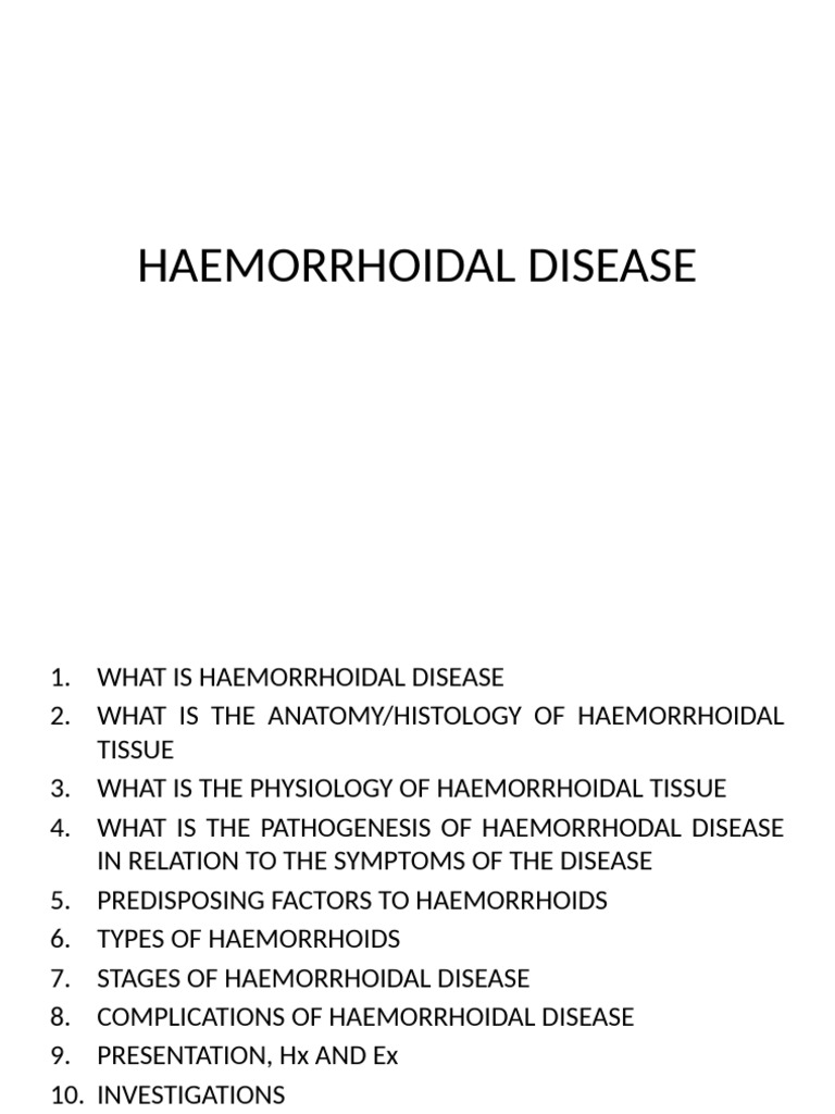 Understanding Haemorrhoidal Disease | PDF | Hemorrhoid | Rectum