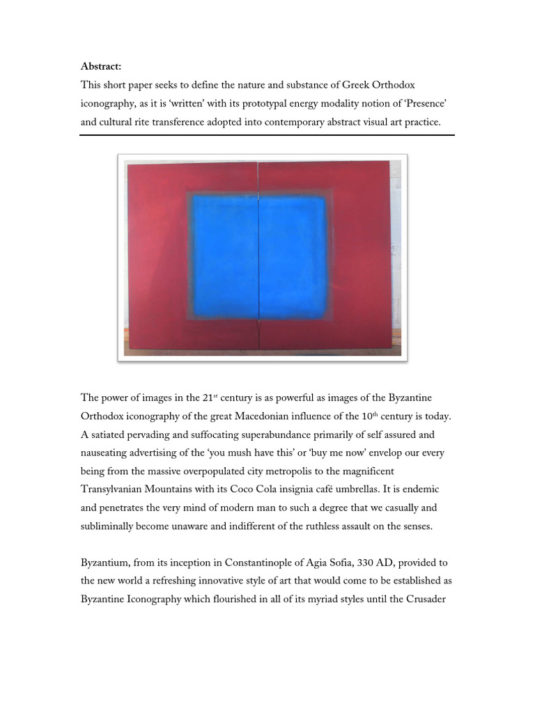 Demetri Tsouris: Abstract Iconography | PDF | Icon | Paintings