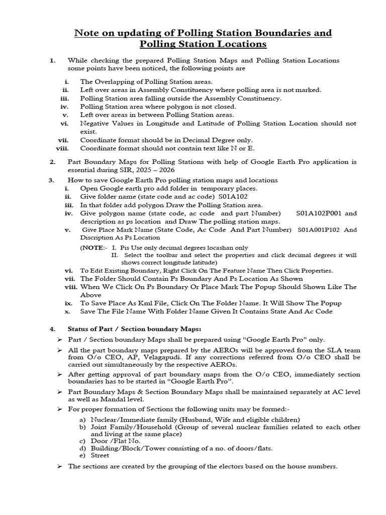 Updating Polling Station Boundaries Guide | PDF