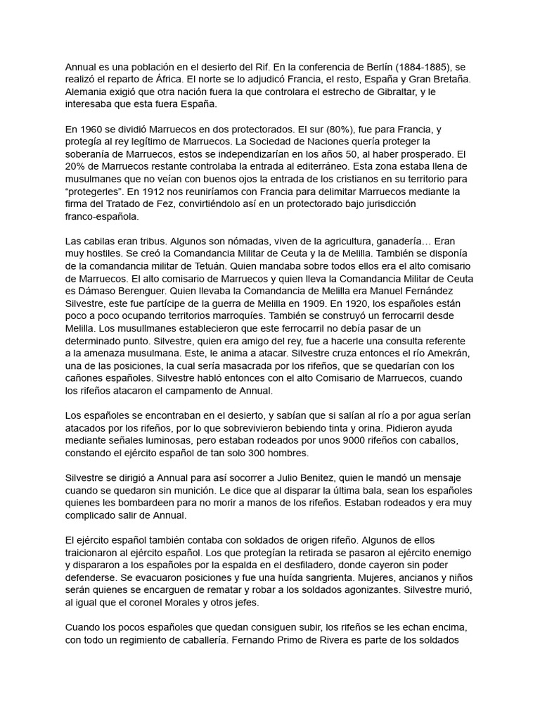 Historia Rif | PDF | Marruecos | Conflictos