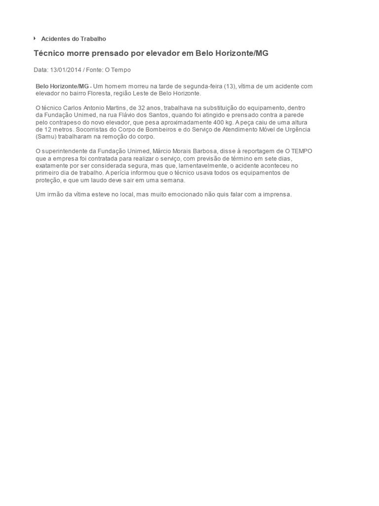 Técnico Elevador | PDF