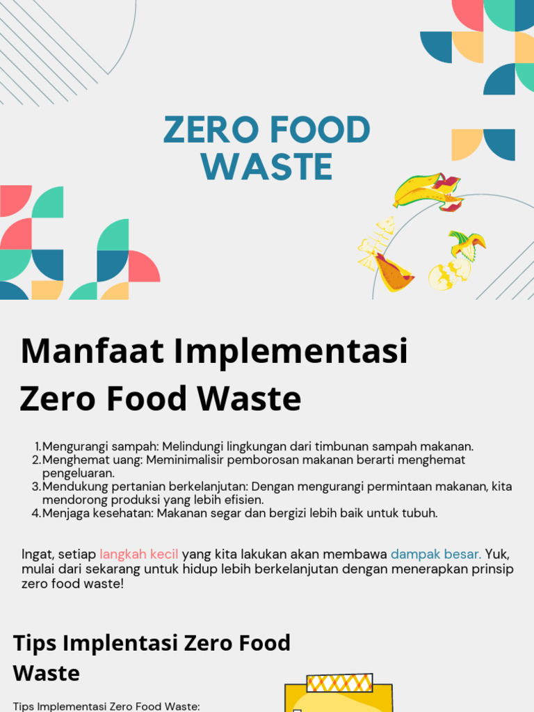 Manfaat dan Tips Zero Food Waste | PDF