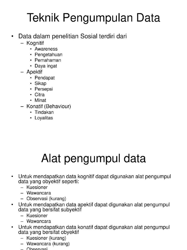 Teknik Pengumpulan Data - 20250725 - 103408 | PDF