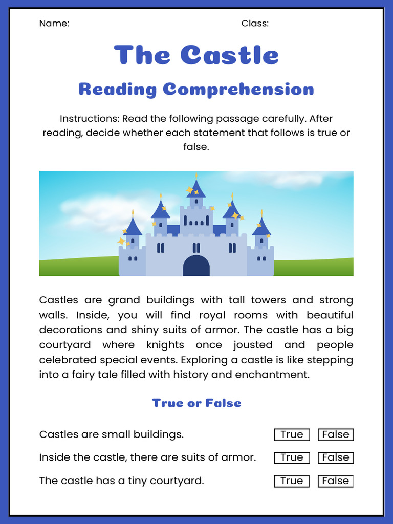 The Castle Reading Comprehension | PDF