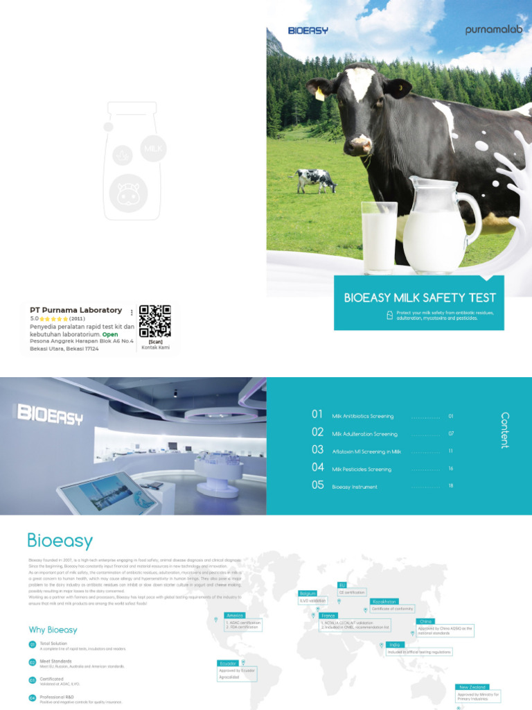 Dairy Product Test Kit - Purnamalab | PDF