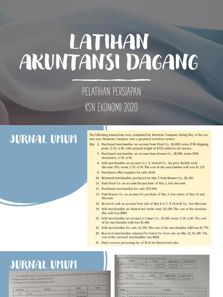 Latihan Akuntansi Dagang KSN 2020 | PDF